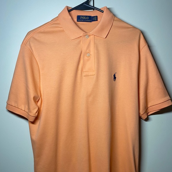 Polo Ralph Lauren | Shirts | Ralph Lauren Peach Cream Polo With Navy ...